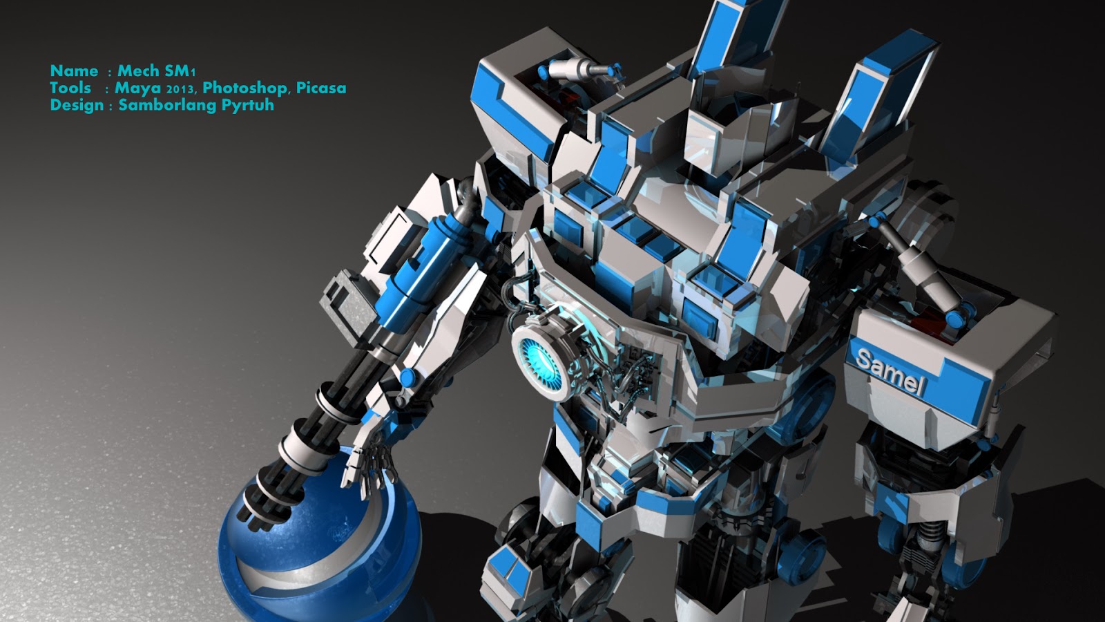 3D Art Work: 3D Robot Mech SM1