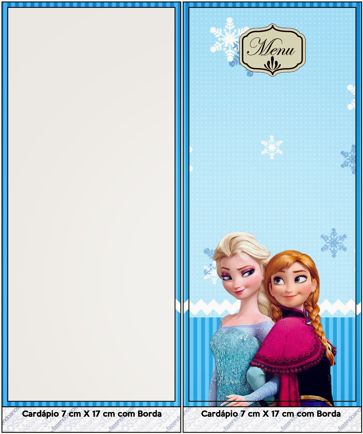 Frozen en Navidad Azul: Imprimibles Gratis para Fiestas. - Ideas y ...
