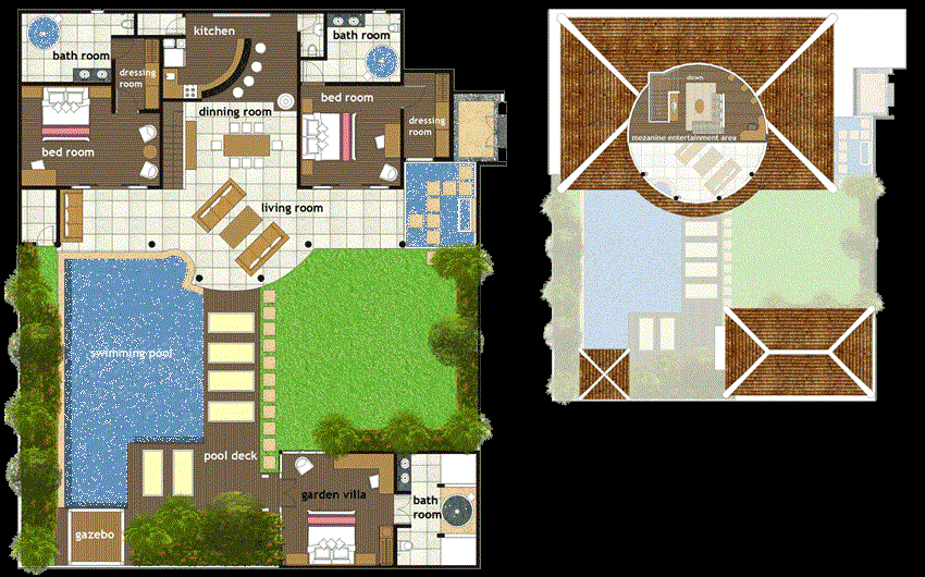 Villa Bungalow Blueprint