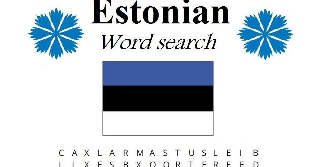Estonia - Paradise of the North: Estonian word search puzzle