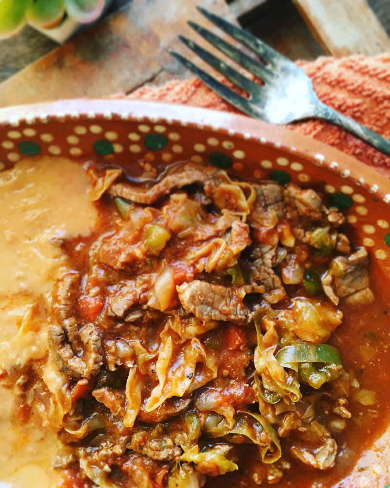 Carne con repollo - Delirios de Cocina