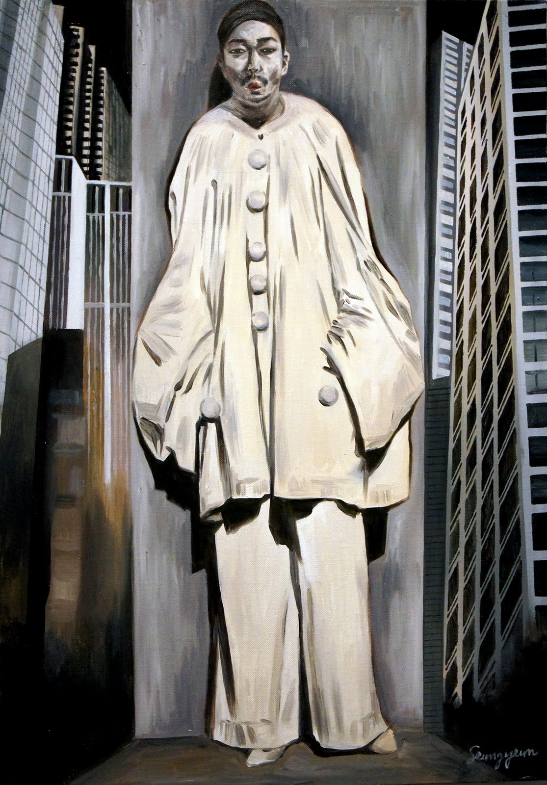 seungyeunLee: man in pierrot