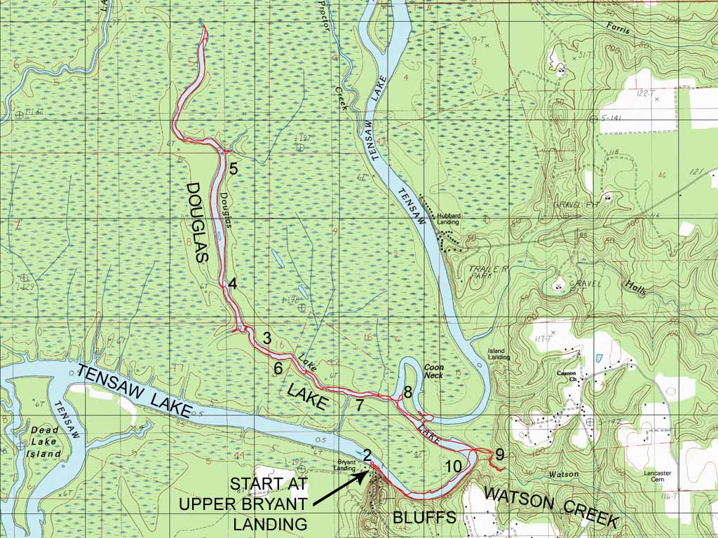 Kayaking the Mobile-Tensaw River Delta: 02/20/2007 – Douglas Lake