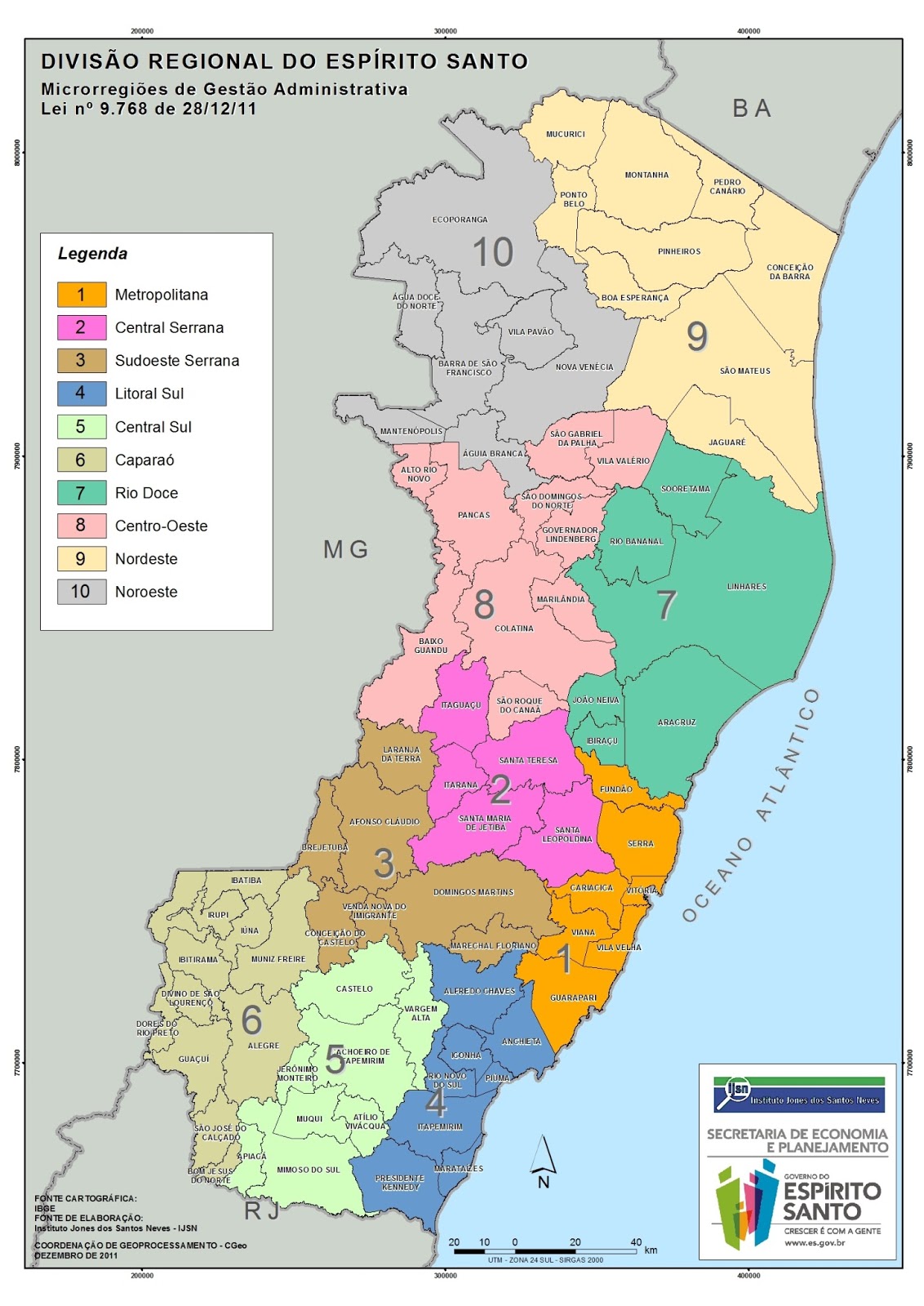 PROFESSOR BRUNO BARROS: DADOS GERAIS DO ESPÍRITO SANTO