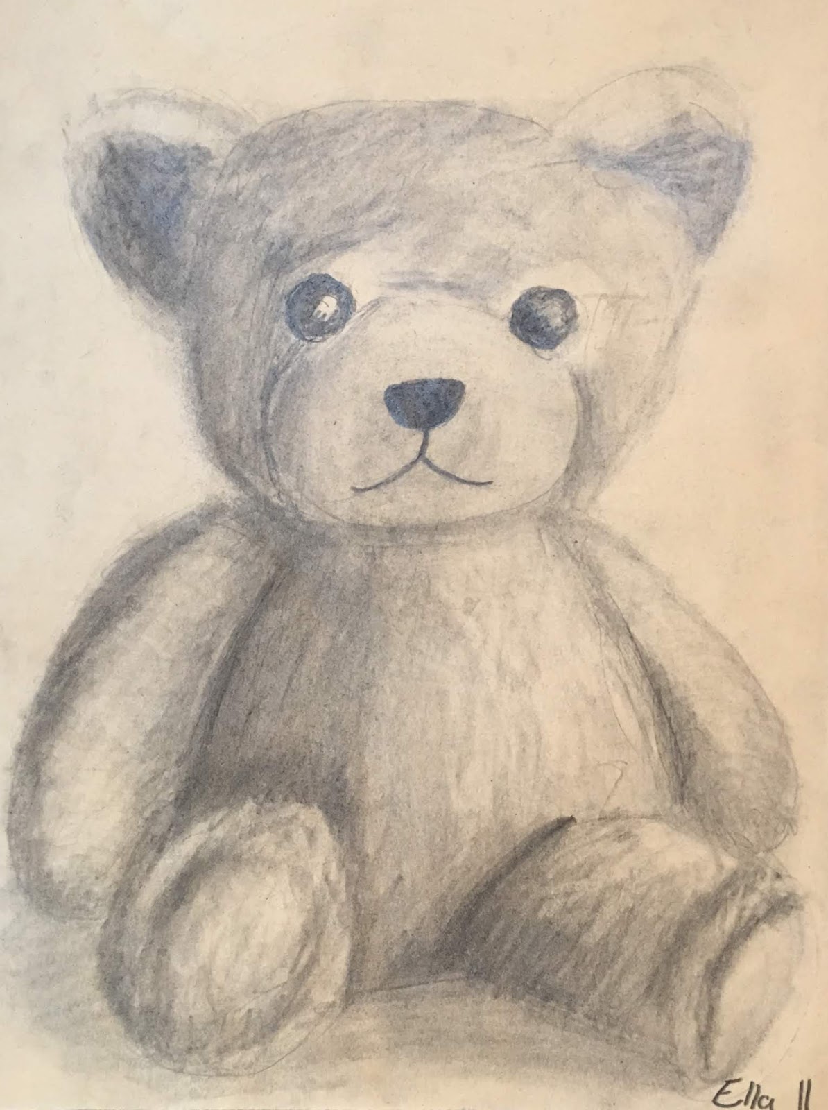 Realistic Teddy Bear Drawing