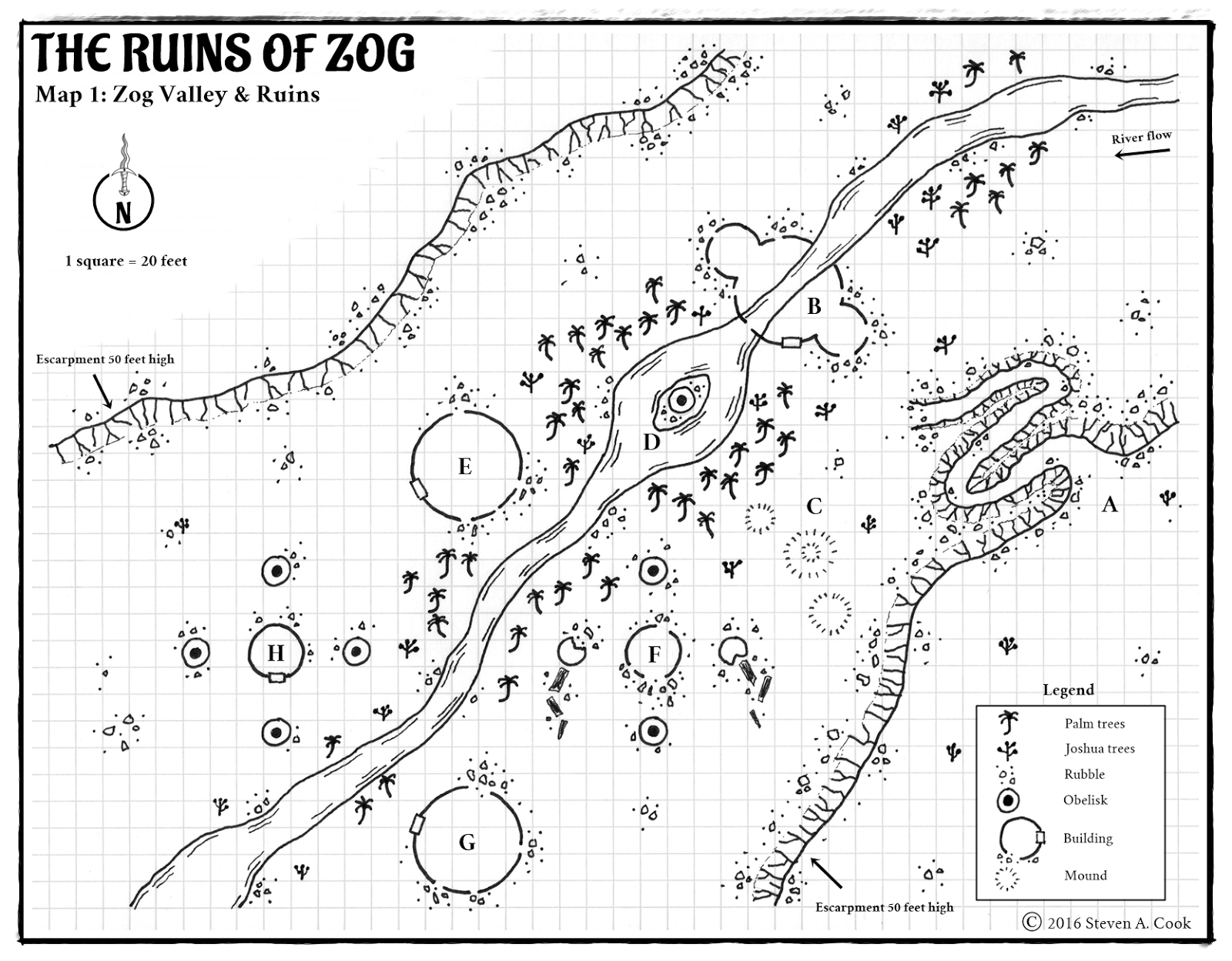 The Borderlands: Friday Maps (4): The Ruins of Zog, maps 1 & 2