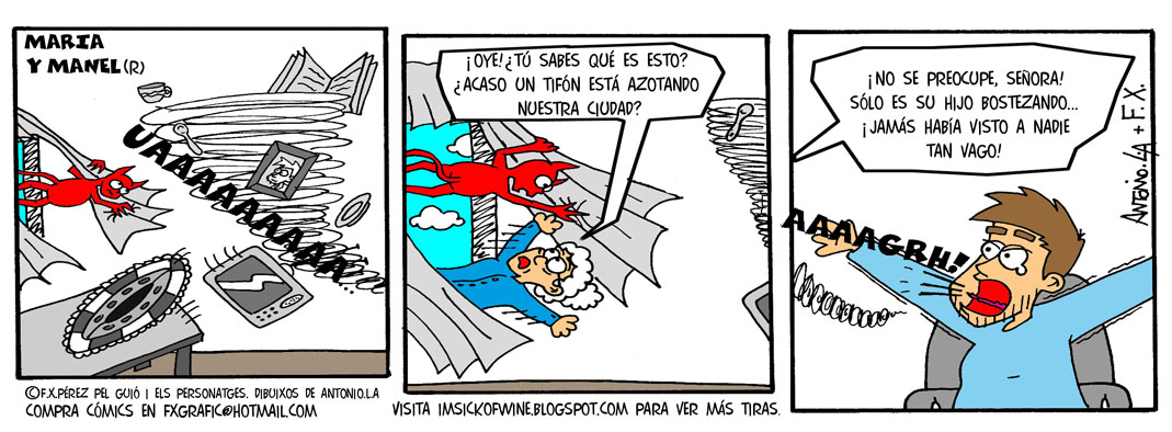 I'm sick of wine Comics: Llega un huracán...