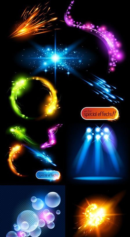 Efectos especiales de luces en Vectores ~ BitCreativo - Tu Imaginación ...