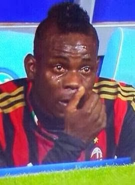 Photos: Mario Balotelli Crying - AC Milan Striker Racially Abused In ...