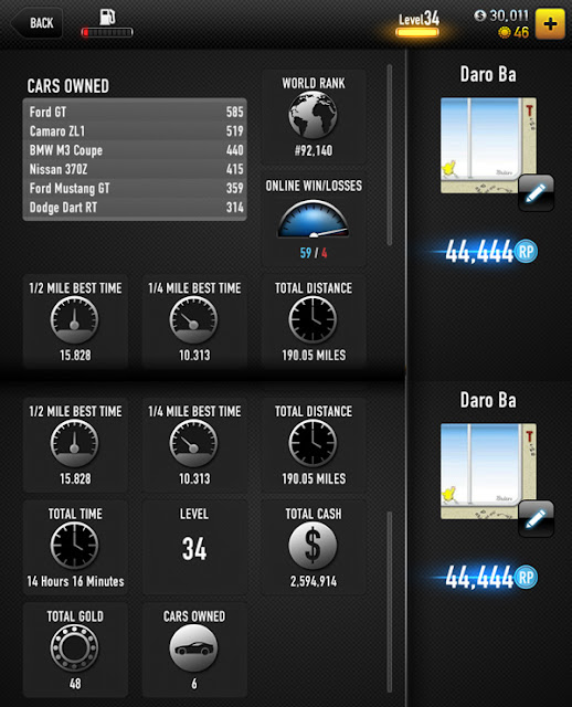 badaro...: 재밌는 아이폰 레이싱게임 CSR Racing, 4 지역 이야기 (멀티플레이 프로클럽, 프로필 살펴보기)