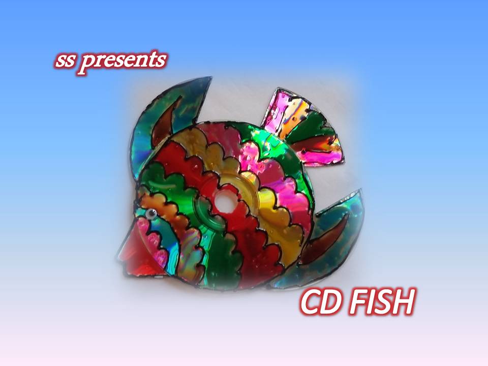 How to make fish using cd's | SSARTSCRAFTS