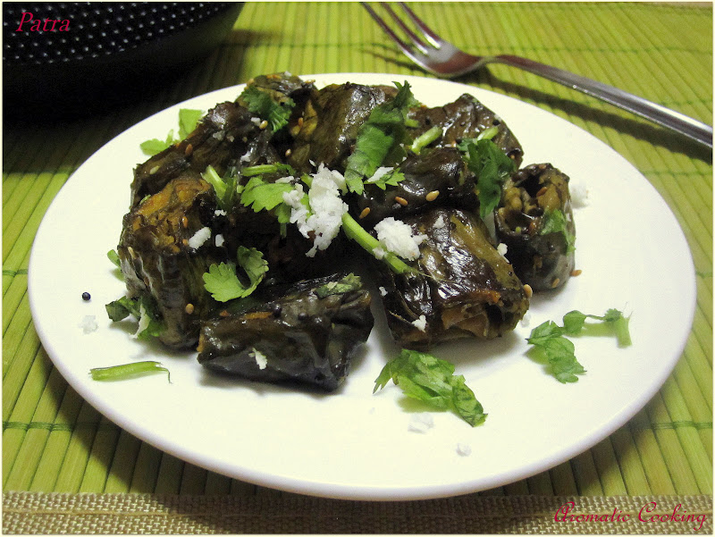 Aromatic Cooking: Patra (Snack With Colocasia Leaves)