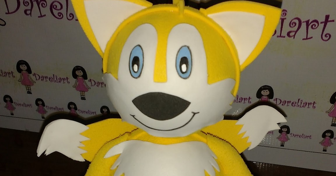 Dareliart: Boneco Tails do Sonic em EVA 3d - Encomenda do Vanno