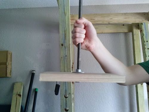 Homemade Wooden Power Rack/Power Cage : Cable Row Addition