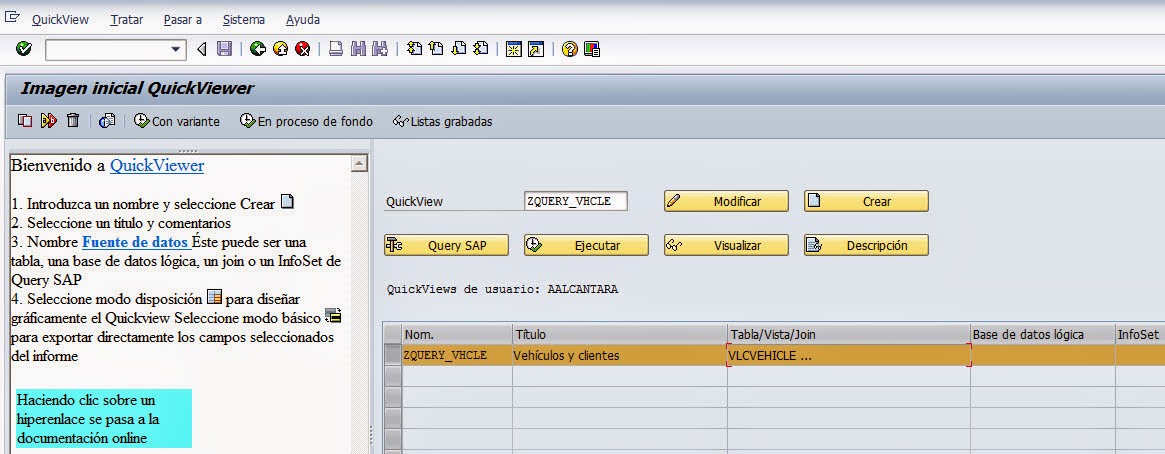 Cómo crear Tcode para Query creada desde la SQVI
