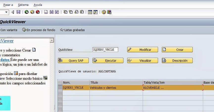 Cómo crear Tcode para Query creada desde la SQVI