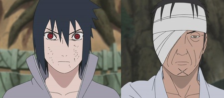 Japanese Anime: Sasuke Uchiha vs. Danzo Shimura