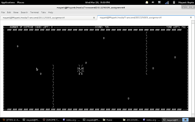Nehal J. Wani's Blog: Python Game: Robo-Bomb-Diffuser