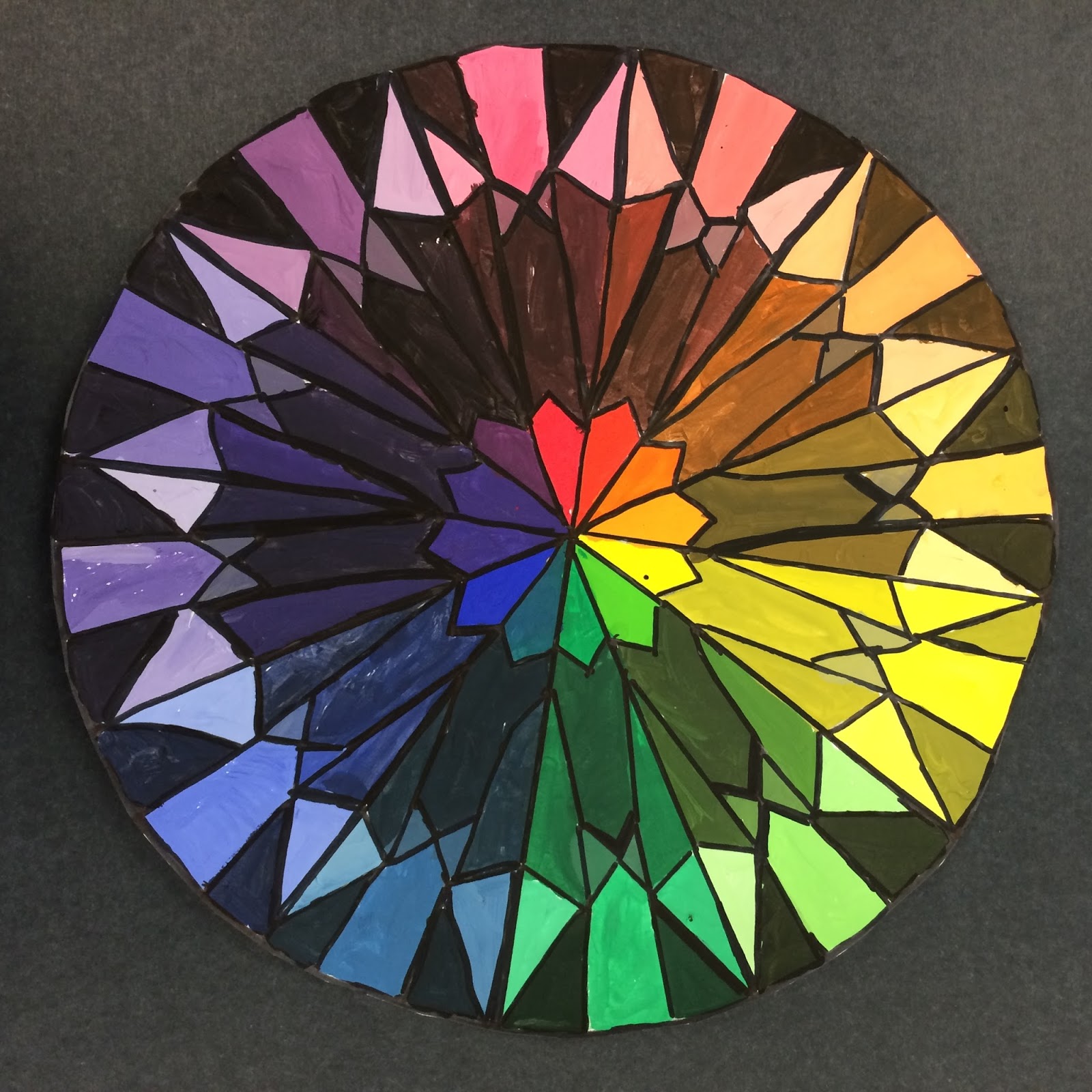 Mrs. Wille's Art Room: Advanced Art color wheel kaleidoscopes