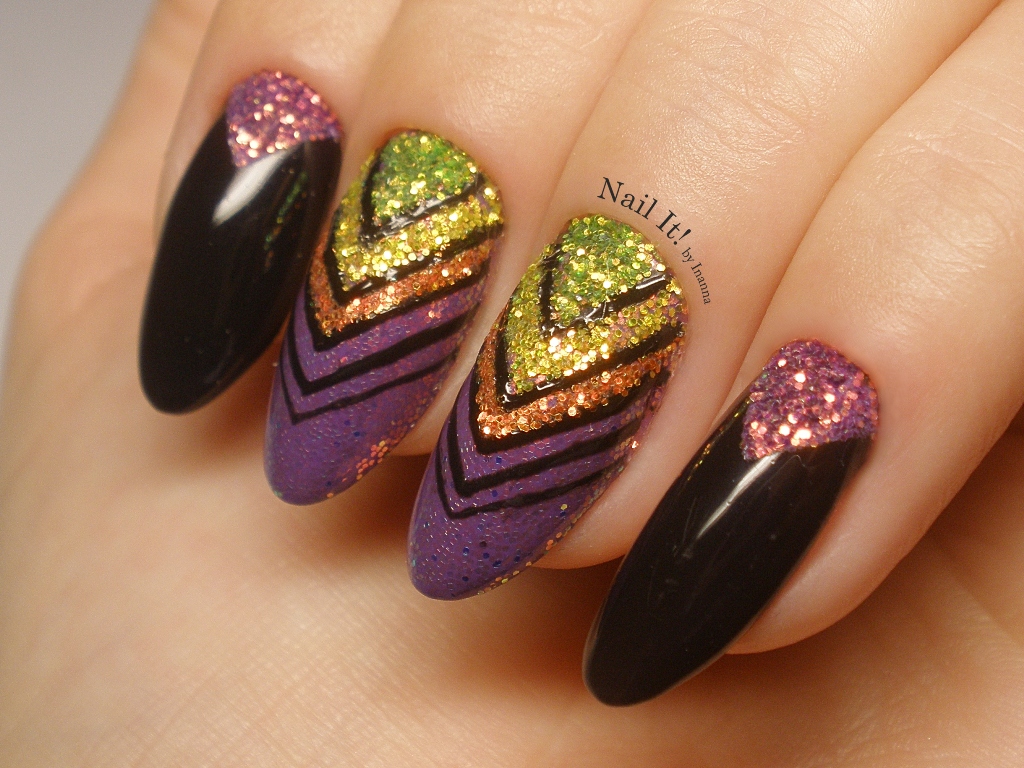 Indigo Nails Pixel Effect Neon Nail Art | NAIL IT! by Inanna