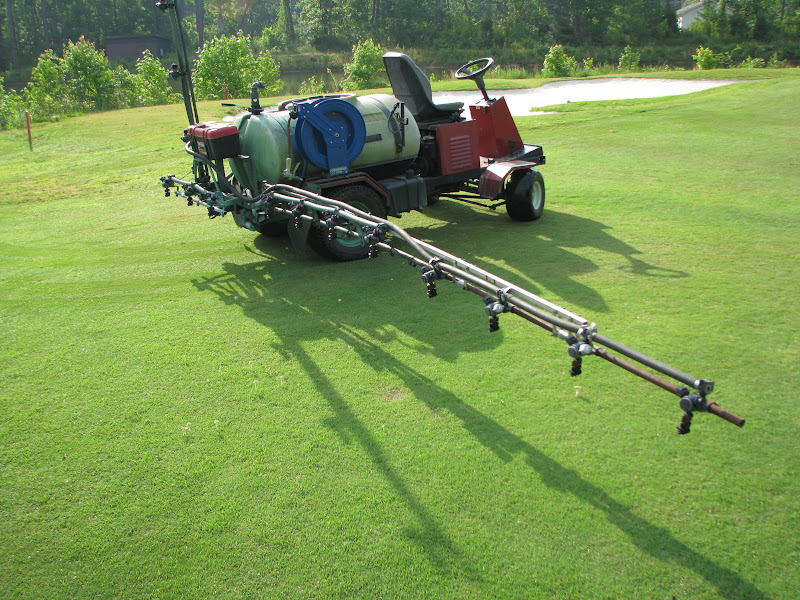 The Bear Trace at Harrison Bay Golf Course Maintenance: Spraying bunker ...