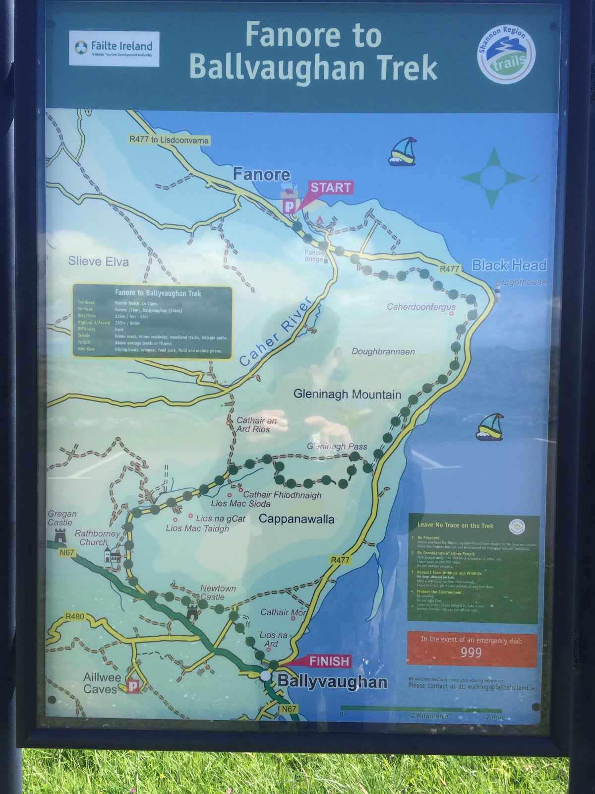 Bob, On the Road to Ballylanders: Trail map - Fanore to Ballyvaughn