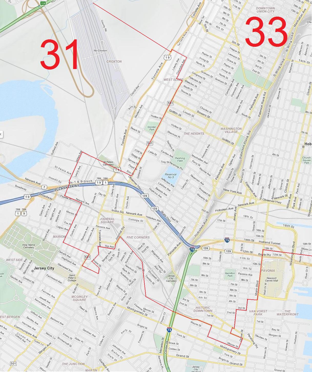 District 31-33 map