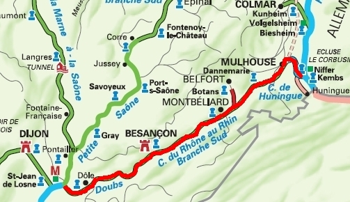 Les voyages du Tiguidou: Canal du Rhône au Rhin (branche sud)