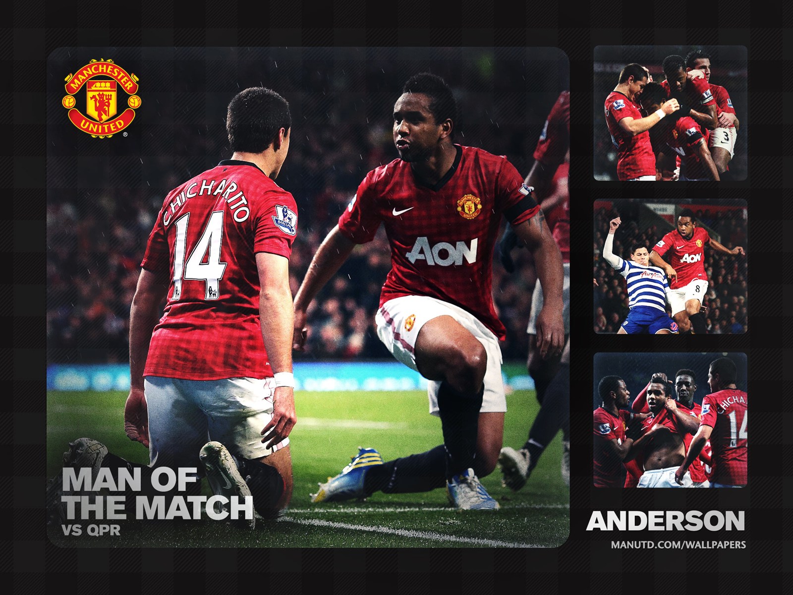 Anderson wallpaper, man of the match vs qpr | Manchester United Wallpapers