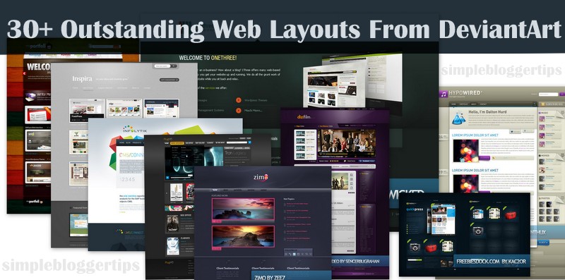 30+ Outstanding Web Layouts From DeviantArt - SimpleBloggerTips