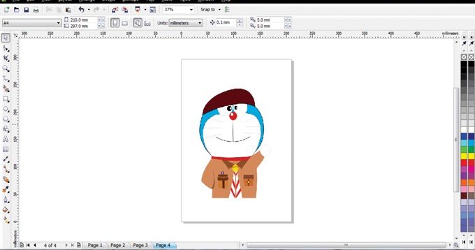Abu - Abu - Aba - Aba: Tutorial Membuat Poster DORAEMON Dengan Corel Draw
