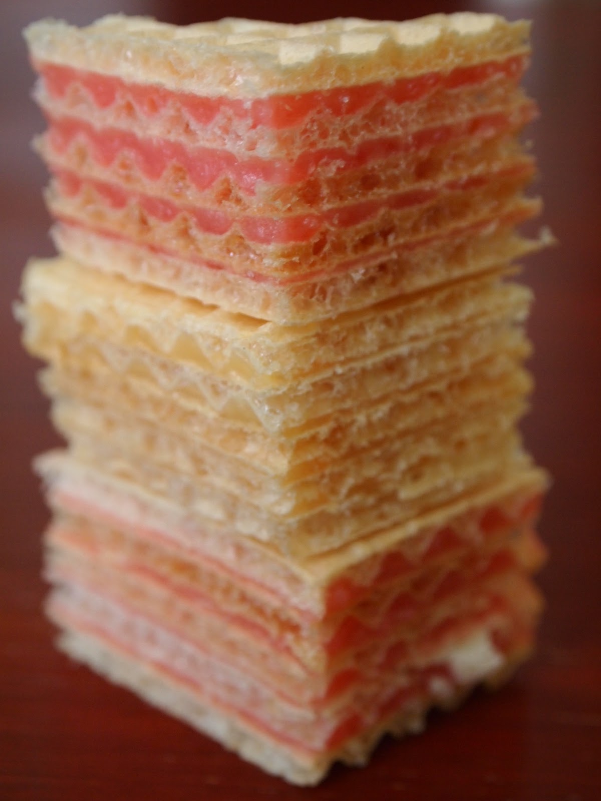 Różowa Patera: Wafle z galaretką