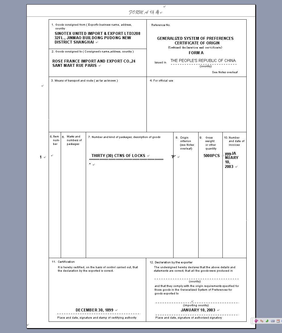 Comercio Internacional: Origen de las mercancías. Formularios