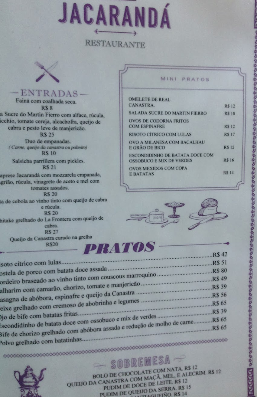 Vinhos e Prazeres: Restaurante Jacarandá