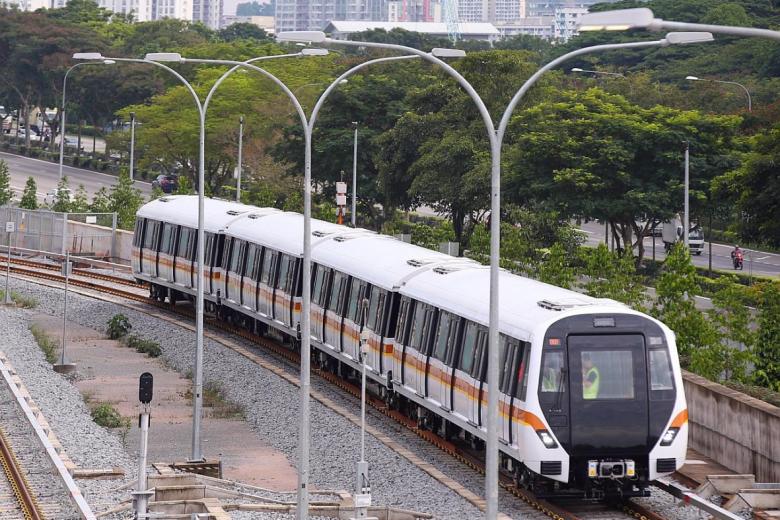 Interesting Green: Train cars on Thomson-East Coast Line (TEL)