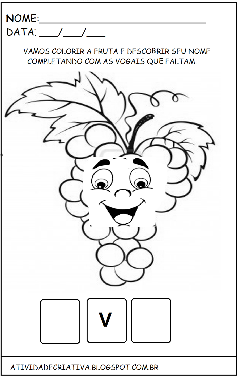 Atividade Criativa: ALIMENTOS