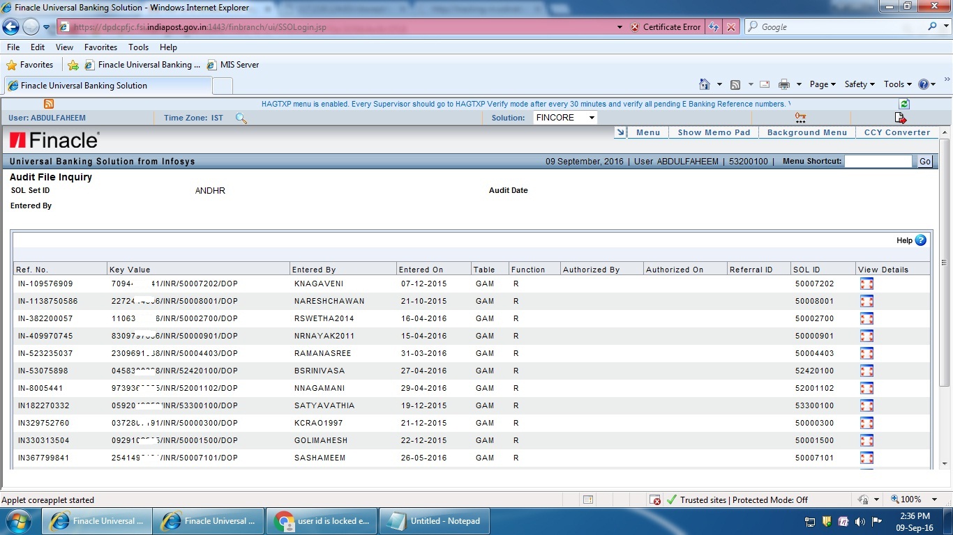 Procedure to find the unverified SCSS accounts which are pending for ...