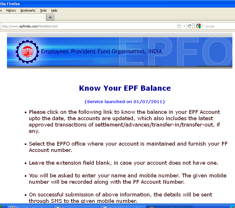 Check your PF Balance Online ~ Estate, Market, Fund, Insurance, Loan