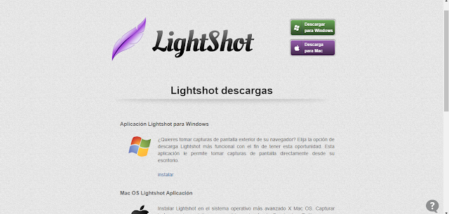 Capturar pantalla con la aplicación lightshot