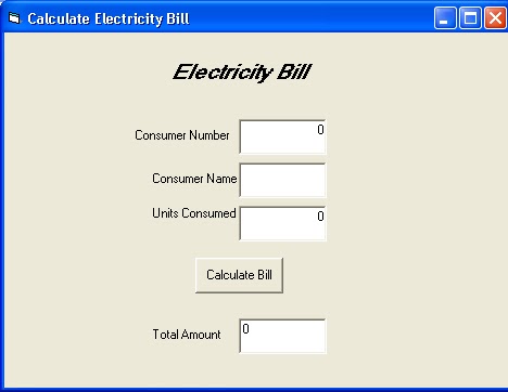 IGNOU: VB-45 : Calculate Electricity Bill