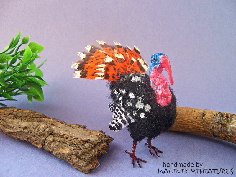 MALINIKminiatures: Miniature Turkey for Thanksgiving