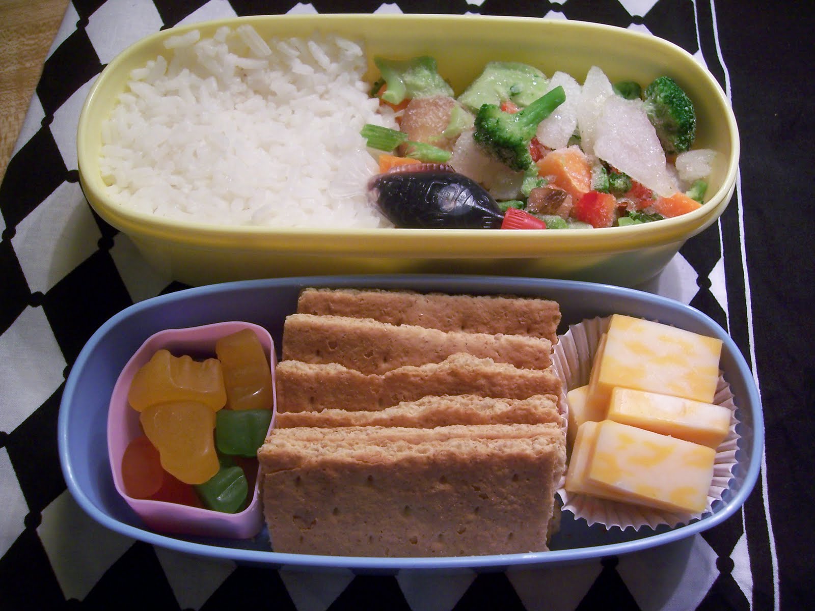 Food From the Red Book: Bento #15- Rice and Veggies
