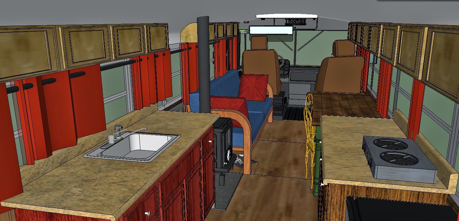 Sweatsville: Skoolie SketchUp Lay-out and Video
