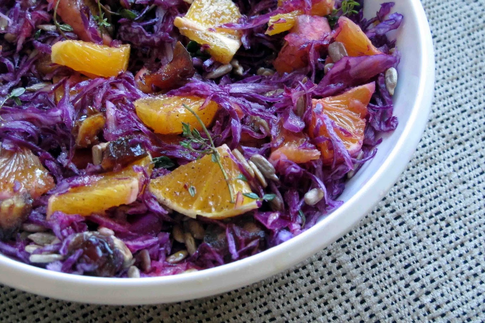 Shoot and Eat: Winter Salad: Red Cabbage, Carrot, Orange and Date