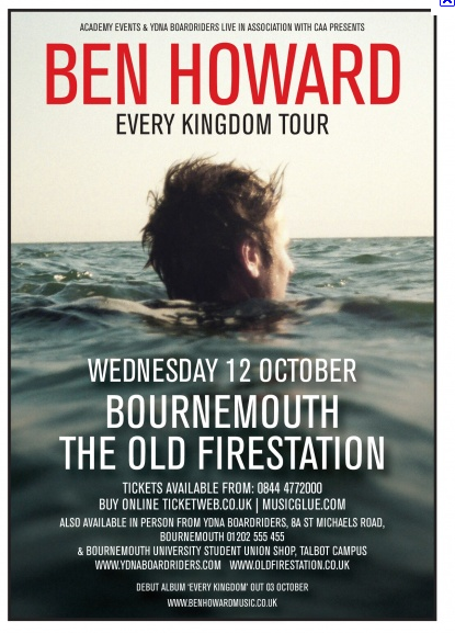 Group 5: K: Ben Howard tour poster