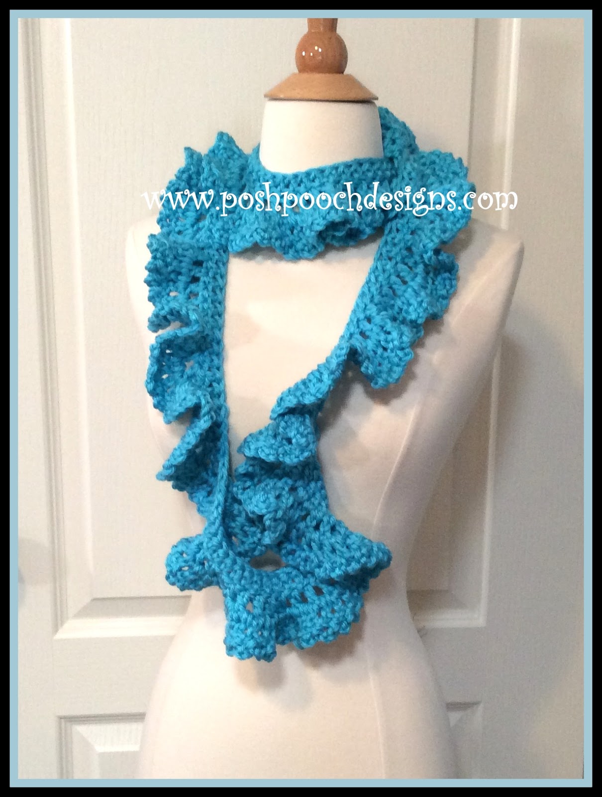 Posh Pooch Designs : Chunky Ruffle Scarf Crochet Pattern