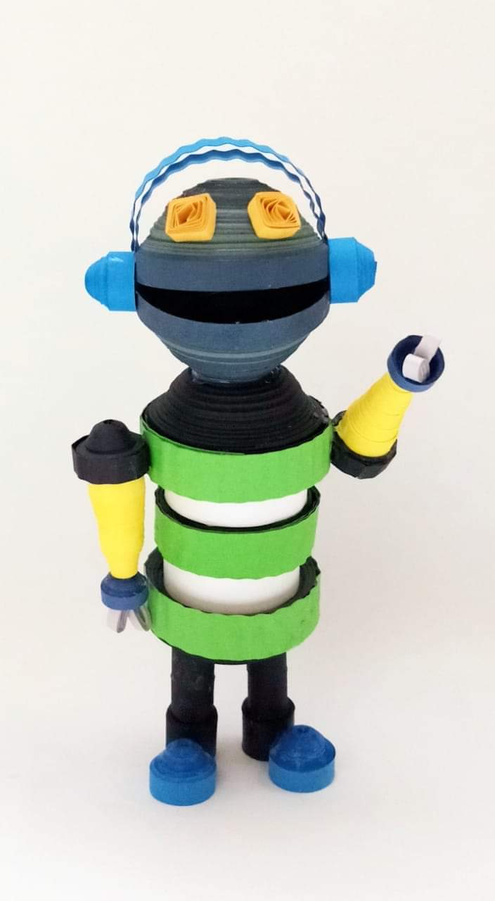 Lakshmi Quilling World: Quilled Robot