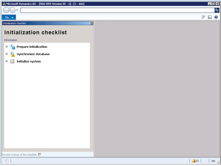 Microsoft Dynamics AX/365: Initialization Checklist