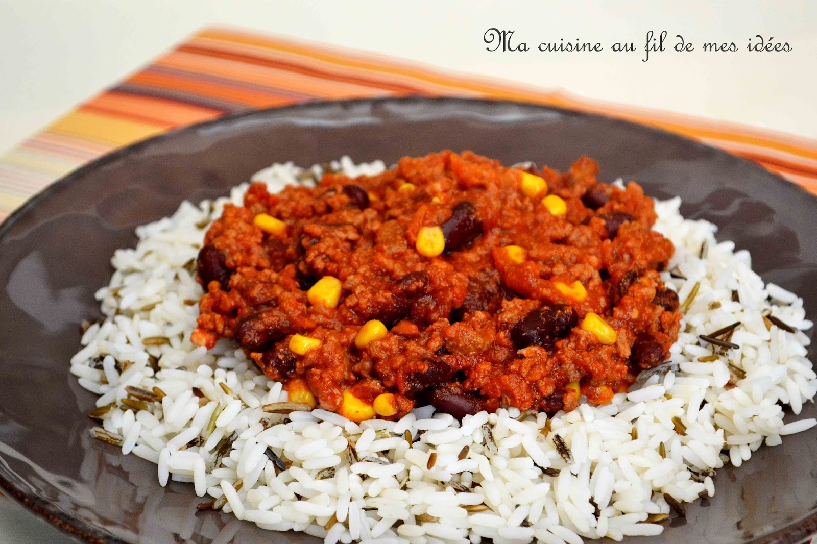 Ma cuisine au fil de mes idées...: Chili con carne ... à ma façon