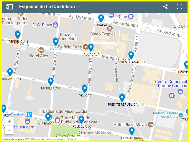 Esquinas de La Parroquia La Candelaria - Mapa de Búsqueda en la ...